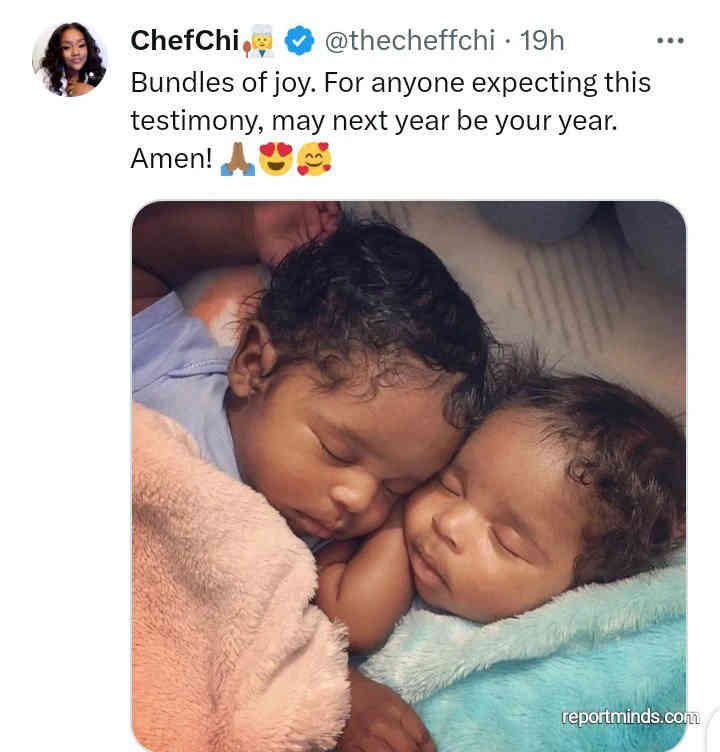 Chioma Shares First Glimpse Of Davido's Adorable Twins - Ejesgistnews